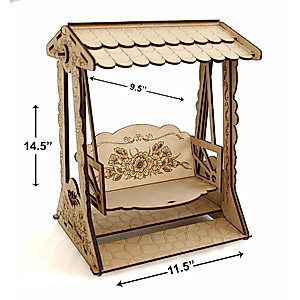 Janmashtami Gift Laddu Gopal Ji Jhula Swing Wooden Fastest Delivery Service Available on Demand (4-7 Days for Customization Whatsapp +917419240007