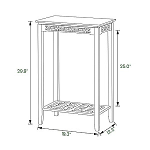 MoNiBloom Bamboo Hollow Carved Flower Pot Stand Plant Pot Rack with Indoor Outdoor Planter Holders for Patio Balcony Yard, Enlarge the Countertop, Brown