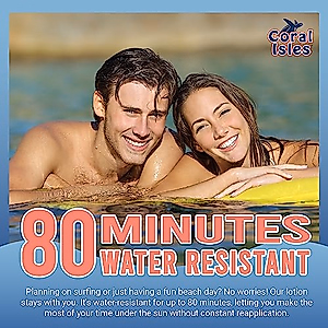 CORAL ISLES | Reef-Friendly | SPF 50 Sunscreen Lotion | Broad Spectrum Sunburn Protection | Hawaii Compliant as Reef Safe Sunscreen | No Oxybenzone or Octinoxate | 2 Fl Oz Each (2-pack)