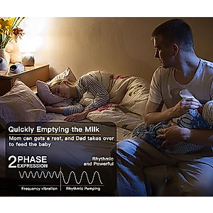 Breast Pump, Double Wearable Electric Breast Pump, Hands Free Breast Pump, Longer Battery Life, Rechargeable Portable Breast Pump with 3 Modes & 10 Levels,LED Display,2 Pack