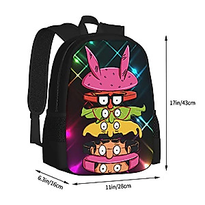 Bob's Animated Burgers Student School Bag College Laptop Backpack Travel Rucksack Office Daypack