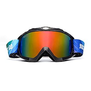 JUST GO Ski Goggles for Skiing Dual-Layer Anti-Fog 100% UV Protection lens Snowboard Goggles, Black Frame/Red Revo Lens (VLT 10.5%)