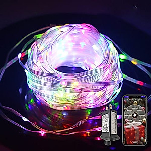 YASENN Christmas Lights Smart String Lights Bluetooth APP Controlled 800 LED 260 FT Fairy Lights Plug in for Outdoor Indoor Garden Christmas Decoration Multicolor