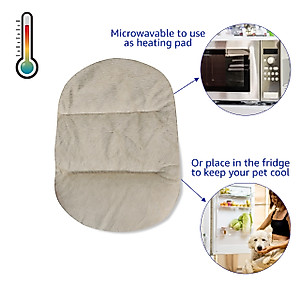 Pet Fit For Life Heartbeat Plush Cat Toy with Heat for Calming Anxiety - Kitty Sleep Aid with USB Rechargeable Heart Beat Simulator and Reusable Heating Pad Insert