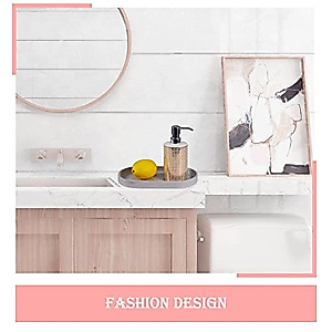 Bathroom Vanity Tray Toilet Tank Oval Storage Tray Resin Handmade Bathtub Kitchen Dresser Countertop Organizer(Gray)