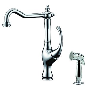 Dawn AB08 3155C Single-Lever Kitchen Faucet with Side-Spray, Chrome