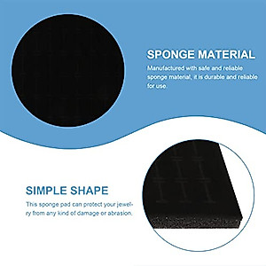 LIFKOME Black Velvet Ring Insert Display Jewelry Storage Box Foam Holder Organizer Ring Organizer for Jewelry Display Trays Jewelry Display Trays Jewelry Display Pad Tray 25pcs