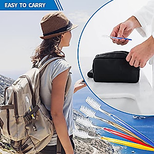 YOUKE OLA 200 Disposable Toothbrushes Individually Packaged Multi Color Pack Affordable Bulk Pack of Disposable Manual Tooth Brush Perfect for Hotel, Guest, Camping, Travel, Giveaways | Medium