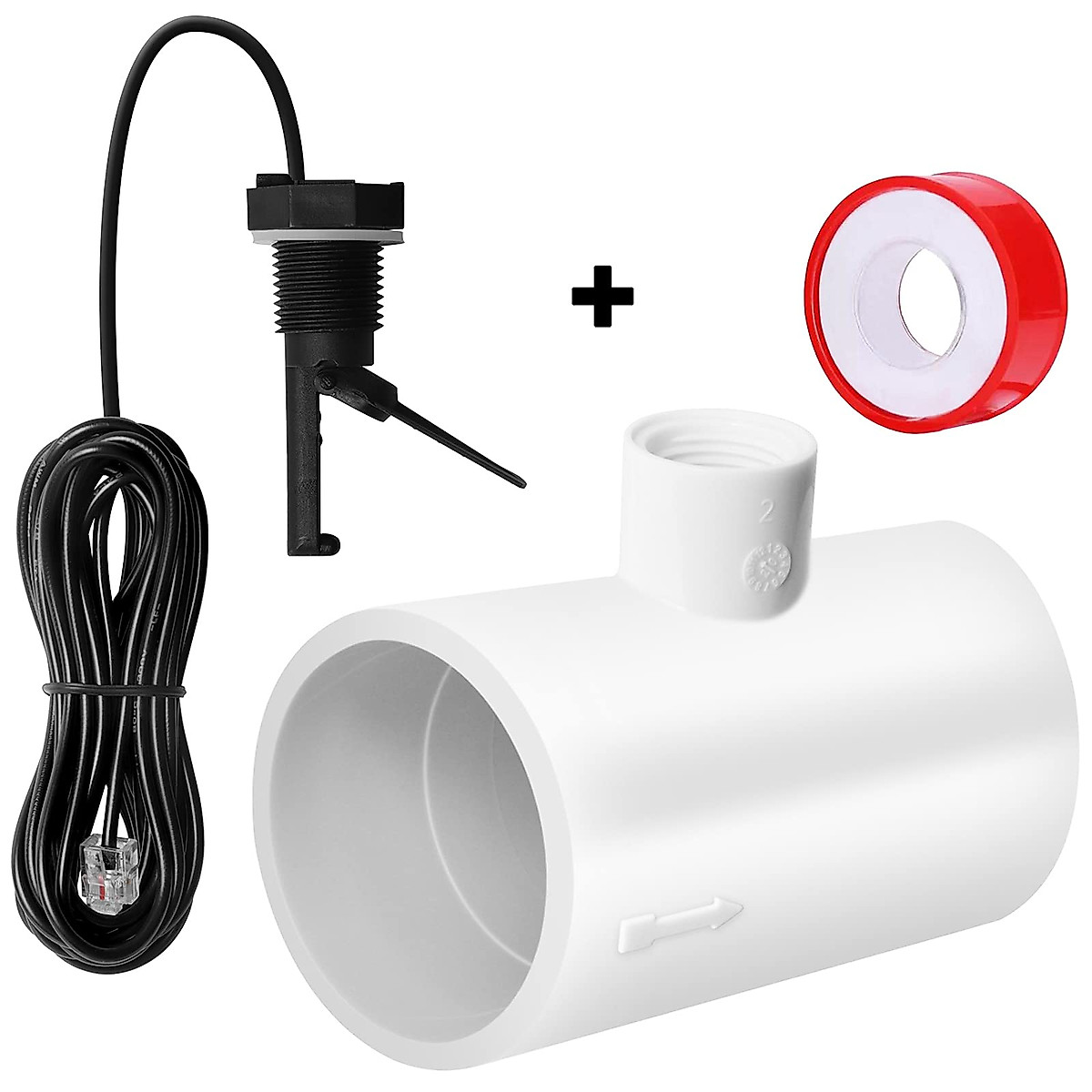 EXCELFU Flow Switch for Hayward Goldline Salt System, Flow Sensor for Hayward Salt Cell and Chlorine Generator System, Flow Switch Assembly GLX-FLO-RP with Tee for Hayward Aqua Rite, Swimpure Plus