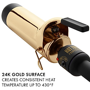 HOT TOOLS (2018 MODEL) Pro Artist 24K Gold Jumbo Curling Iron | Long Lasting, Defined Curls (2 in)