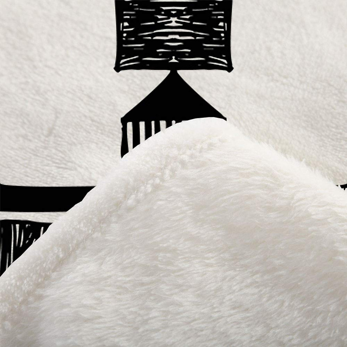 Mugod Native American Style Throw Blanket Tribal Black and White Geometric Arrow Ethnic Soft Cozy Fuzzy Warm Flannel Blankets Decorative for Baby Toddler Swaddle Dog Cat 30X40 Inch