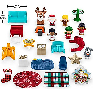 Fisher-Price Little People Advent Calendar, Christmas playset, 24 Toys for Pretend Play, Gift for Toddlers and Preschool Kids Ages 1 to 5 Years