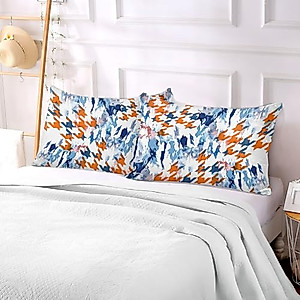 Camouflage Pillowcase for Hair and Skin Body Pillow Cover Long Pillow Case 20"X 54" Body Pillow Pillowcase with Zipper for Sleeping