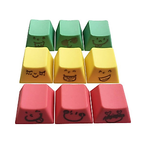 HZYZ PBT Keycaps Side Printed Thick Cherry MX Key Caps Non-Backlit SeMi Profile for 60%/87/104/108 MX Switches Mechanical Gaming Keyboard(Chalk)