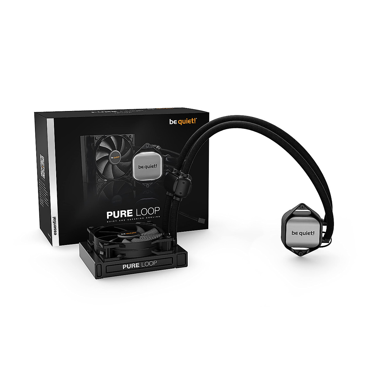 be quiet! Pure Loop 120mm All-in-One Water Cooling System | Intel 1700 1200 2066 1150 1151 1155 2011 Square ILM | AMD4 AMD5 | BW005