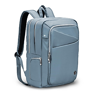Swissdigital Design Laptop Backpack For Women, College Bookbags With USB Charging Port, Large Capacity Computer Backpacks For Work Business Blue (KATY ROSE SD1006F-13)