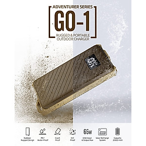 imuto IP67 Waterproof 65W 20000mAh Laptop Portable Charger,Fast Charging USB C PD 3.0 Battery Pack with Lanyard,Portable Battery for Camping,External Battery Pack Compatible with MacBook, iPad,etc.