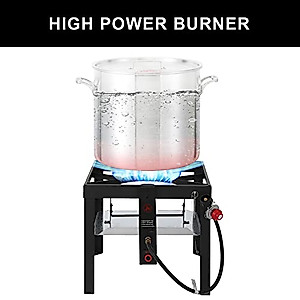 FEASTO 100QT Aluminum Boil Kit with Basket Perfect for Seafood Boiling and Steaming, Outdoor Propane Gas Cooker with Adjustable 0-10 PSI Regulator, Non-Assembly Frame Stand