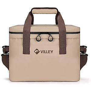 VILLEY 20L Insulated Cooler Bag with Padded Top Handle, Removable Shoulder Strap, and Sufficient Capacity for 30 Cans of 12 oz Drinks