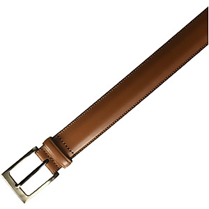 Perry Ellis Leather Men's Belt (Sizes 30-54 Inches Big & Tall), Timothy Cognac, 34