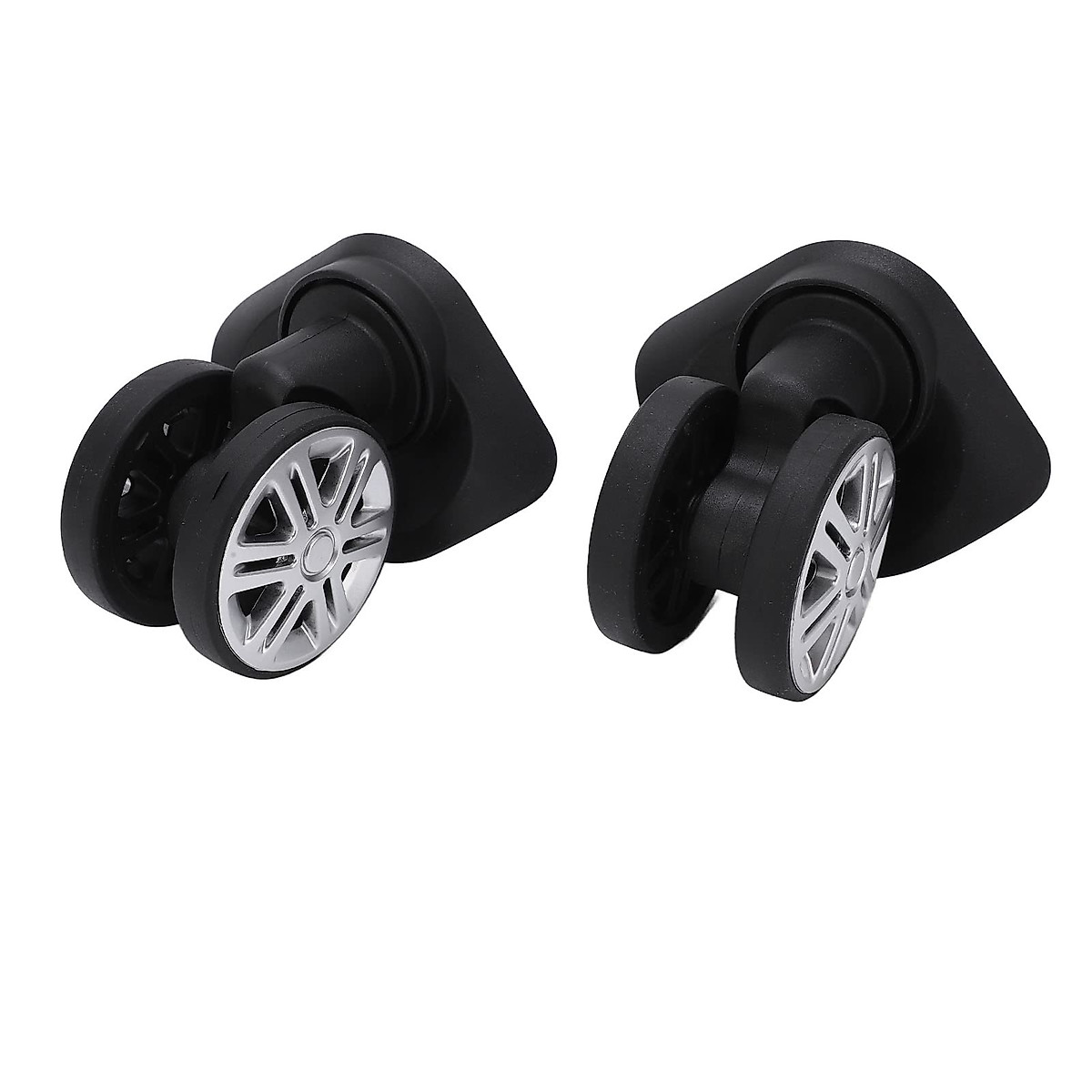 1 Pair Luggage Suitcase Wheels, Trunk Wheels, Luggage Wheel Spare Part Universal Wheel Replacement Luggage Suitcase Wheels for Luggage Suitcase Trolley, Mute Double Row Wheels