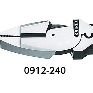 Knipex 09 12 240 9.5-Inch Ultra-High Leverage Lineman's Pliers with Fish Tape Puller and Crimper