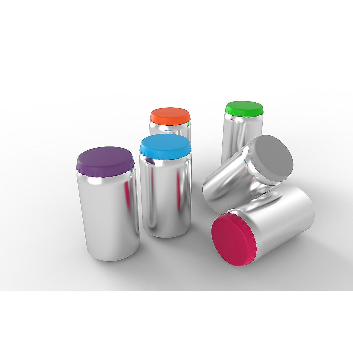 Silicone Soda Can Lids / Covers – Can Caps / Topper – Can Saver / Stopper – Fits standard soda cans (6 Pack, Assorted)