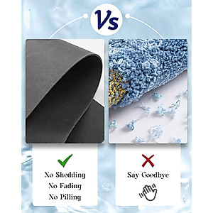 MontVoo -Bath Mat Rug-Rubber Non Slip Quick Dry Super Absorbent Thin Bathroom Rugs Fit Under Door-Washable Bathroom Floor Mats-Shower Rug for in Front of Bathtub,Shower Room,Sink