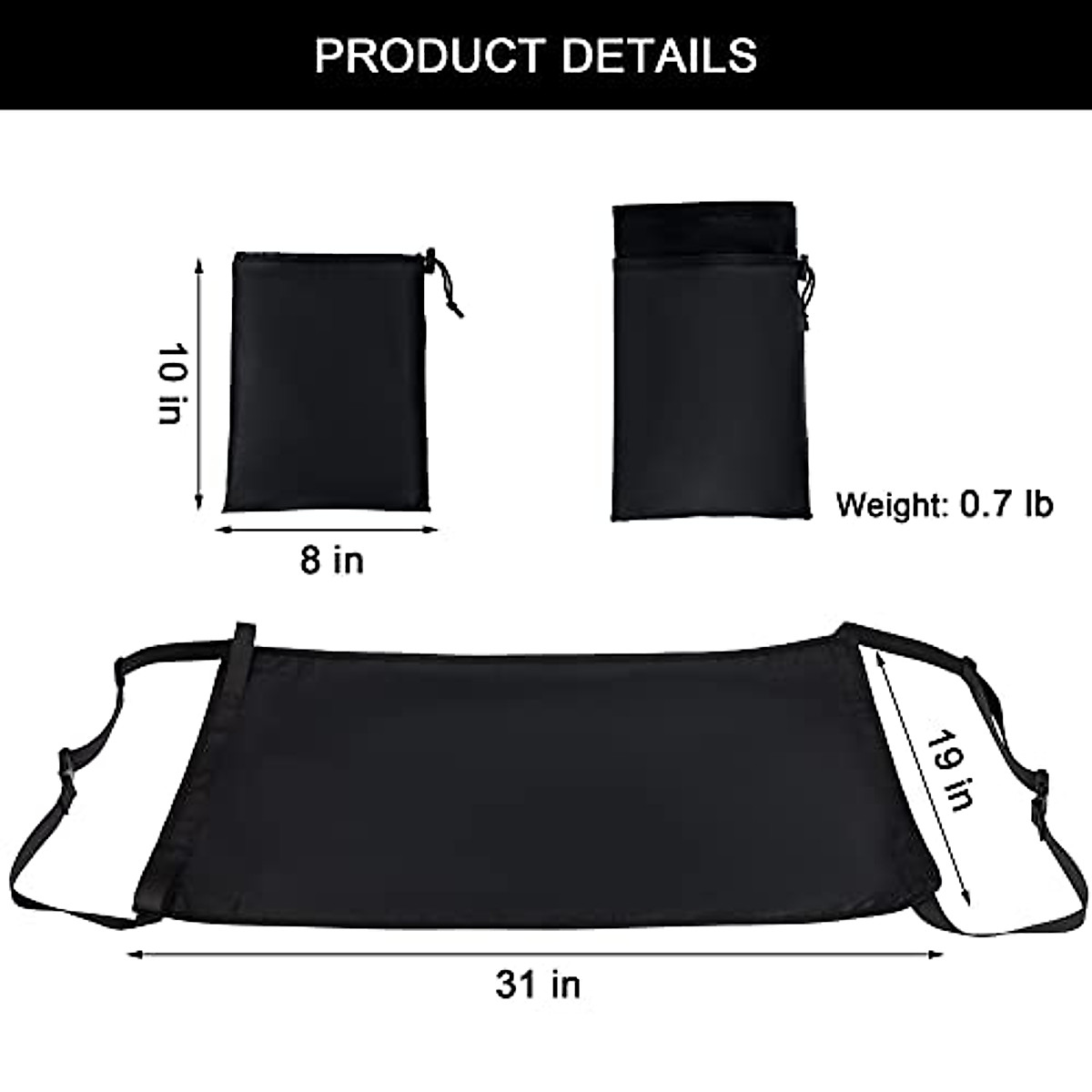 Blziqmsc Toddler Airplane Bed, Kids Airplane Bed, Airplane Footrest, Toddler Travel Bed, Kids Airplane Travel Essentials, Lightweight & Foldable - Airplane Seat Extender for Kids(Black)