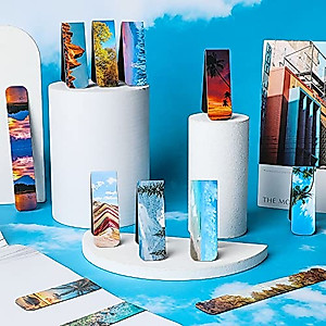 24 Pieces Magnetic Book Markers Adventure Magnetic Bookmarks Book Markers for Women Magnet Page Markers Set Book Marks for Book Lovers Assorted Book Marks for Students Reading, Teachers, Landscape