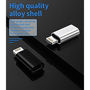 3-Pack,Micro USB to Lightning Adapter,Lightning Male to Microusb Female Adapter for Apple iPhone 5s 6 6s 7 8 Plus se2 x xr xs 12 11 Mini max pro Ipad Connector Converter Port