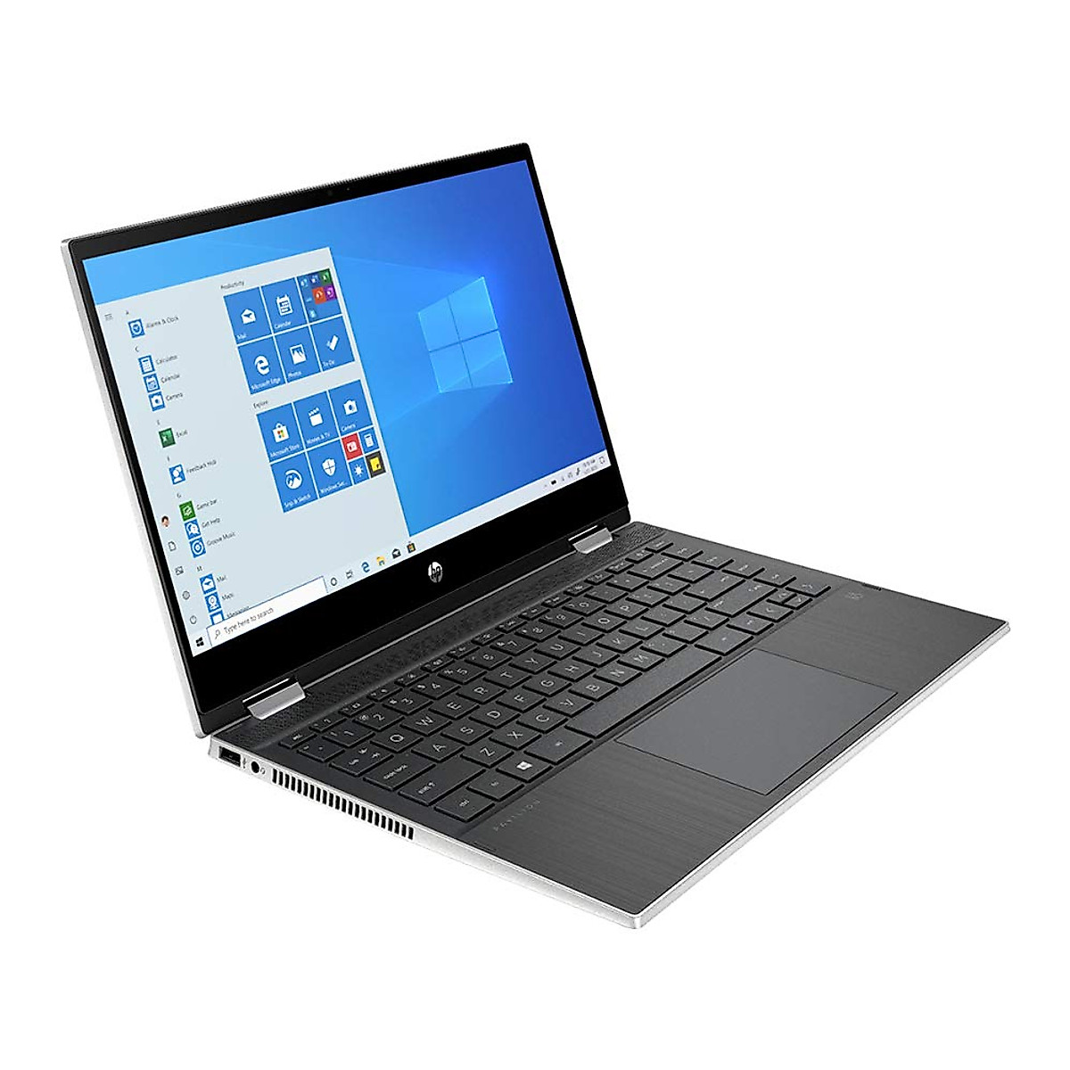 2020 HP Pavilion x360 2-in-1 14" HD Touchscreen Laptop Computer, 11th Gen Intel Core i3-1115G4, 8GB RAM, 128GB PCIe SSD, B&O Audio, HD Webcam, Intel UHD Graphics, Win10, Silver, 32GB SnowBell USB Card