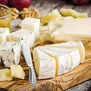 Linwnil Spreader Knife Set,6-Piece Cheese and Butter Spreader Knives,Mini Serving Tongs,Stainless Steel Multipurpose Butter Knives