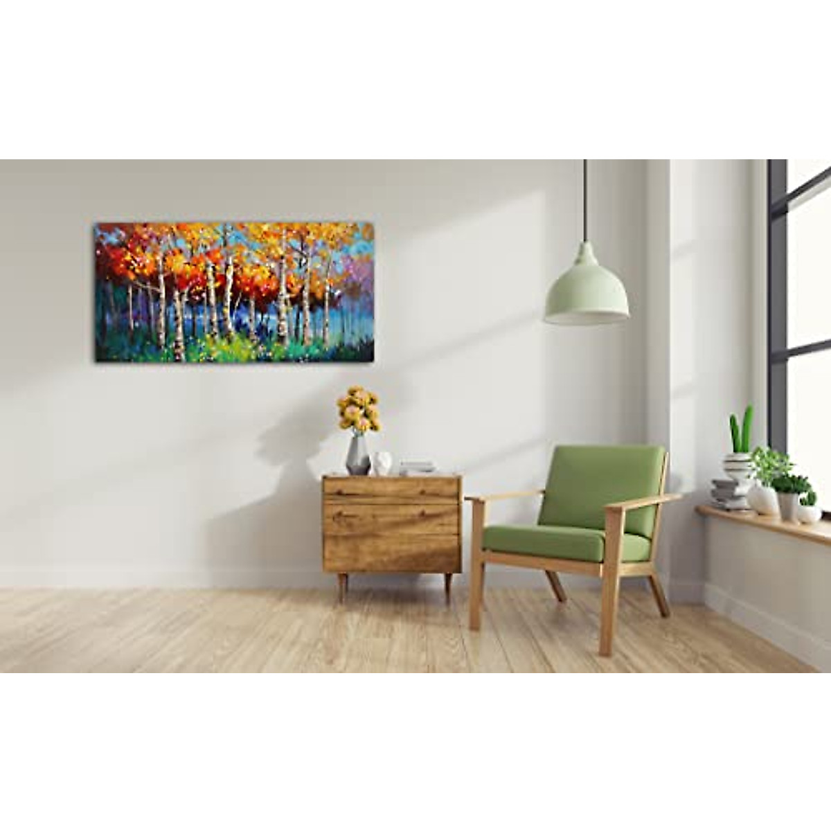 Artmaple Paint by Number for Adults Beginner Students, Ideal Gift Choice for Birthday,Anniversary or Any Festival.DIY Acrylic Painting Kit for Room Decor (12x24, Birch Forest)