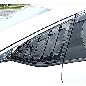 2X Sport Style Carbon Fiber Print Quarter Window Scoops Louvers For Ford Fusion Mondeo 2013-2021 (Carbon Fiber Style)