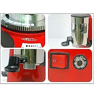 Coffee Machines Coffee Grinder Electric Italian Professional Electric Coffee Grinder Commercial Coffee Machine Grinder 390 X 260 X 590 (mm) (Color : Silver) (Red)