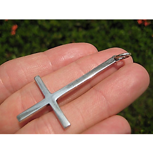 Himalayan Treasures 925 Silver Extra Large Petrine Saint Peter's Inverted Cross Satanic Pendant A20