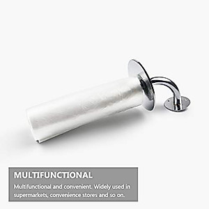 Hemoton Stainless Steel Shopping Bag Dispenser Roll Bag Bracket Holder Bag Organizer for Mall Convenience Supermarket