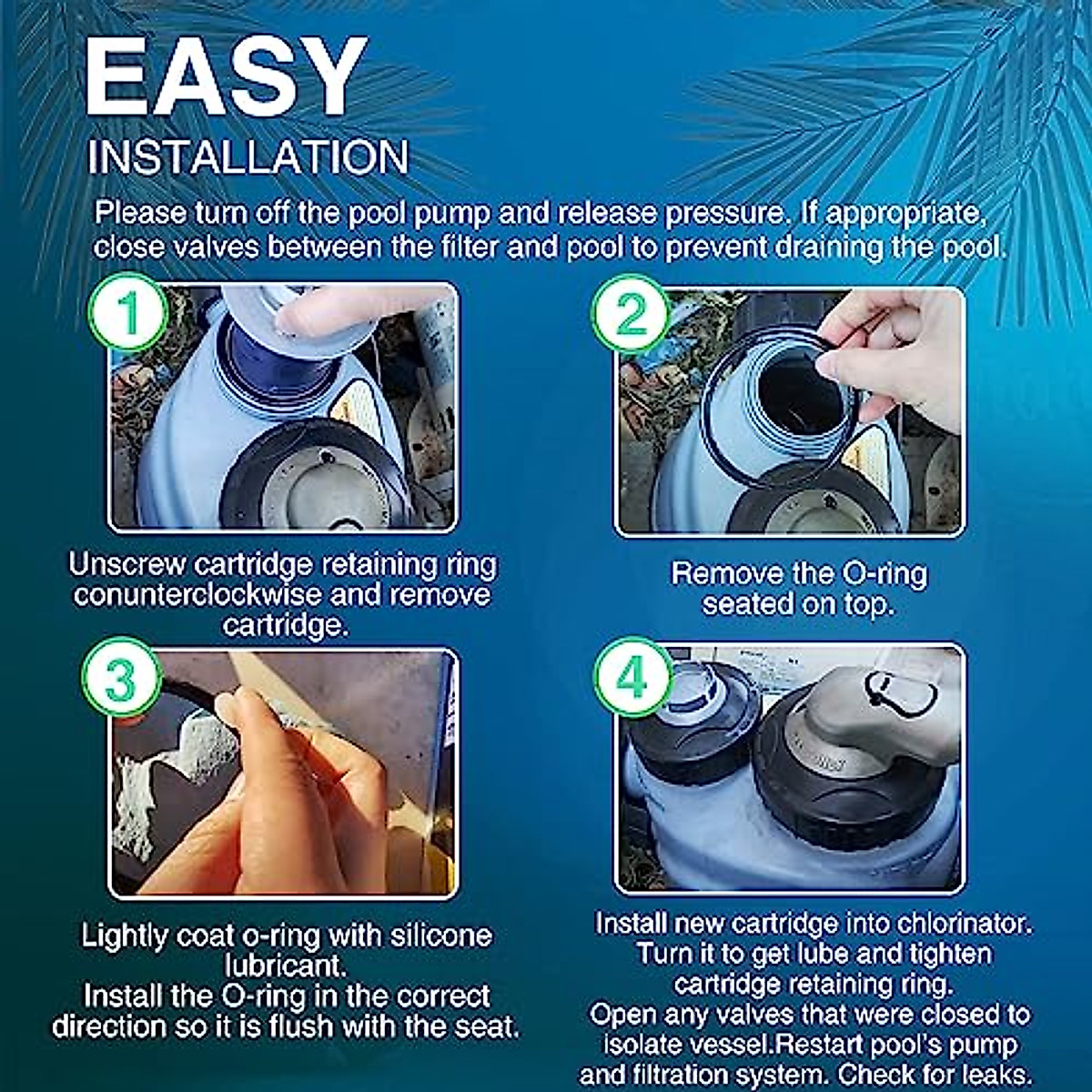 Replacement for Nature2 Duoclear 25 35 Mineral Cartridge W28000 W28001 for All Zodiac DuoClear Fusion Soft Vision Pro Above Ground Ingroud Pool Sanitizer for up to 35,000 Gallons Pool, 50001800