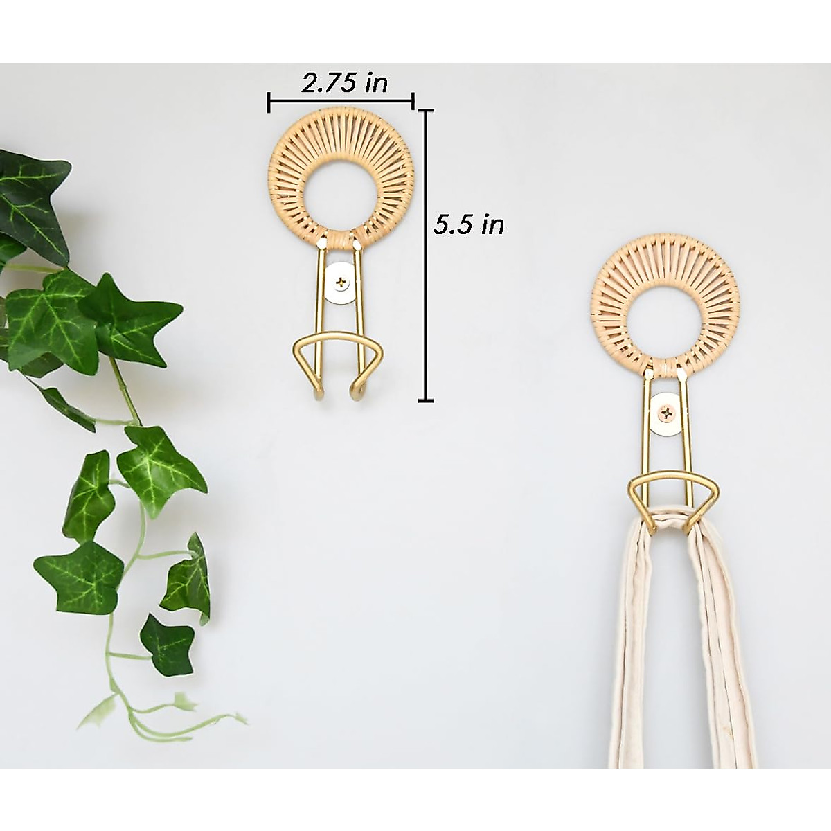 OVENKEI Wall Hooks Boho Nursery Decor Wall Hooks for Hanging Towel Hook Boho Decor Wall Hooks Decorative for Hanging Towels