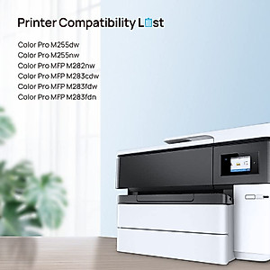 HALLOLUX 206A Toner Cartridge (with chip) Replacement for 206A 206X W2110A W2110X Compatible with Color Pro MFP M283fdw M283cdw M283 M255 M255dw M282nw Printer Toner (4 Pack)