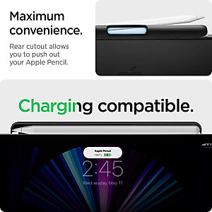 Spigen DA20 Compatible with Magic Keyboard, Smart Folio Designed for Apple Pencil Holder (Apple Pencil Pro/Apple Pencil 2nd Generation) - Black