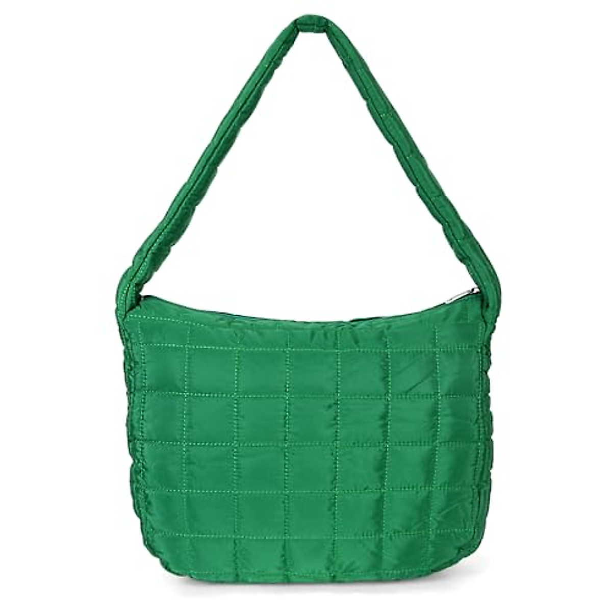 Quilted Tote Bags for Women Lightweight Quilted Padding Shoulder Bag Down Cotton Padded Large Tote Bags Lattice Crossbody Bag Zip Closure