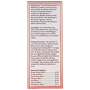 Healthy Herp Fruit Mix Instant Meal Reptile Food 7 x 0.21-Ounce (6.0 Grams) Cups