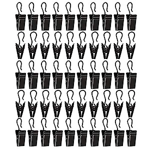 50pcs Awning Lights Curtain Clips Stainless Steel Curtain Clip Hooks Curtain Hooks Bulldog Clips siding Clips for Hanging Tablecloth Towel Clips for Camping Tents Home Decoration Photos Art Craft.