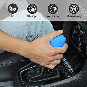SSNNUU 2PcsSilicone Car Gear Shift Cover,Anti-Slip Automatic Gear Shift Knob Stick Protector for Man&Women Car Decor,Universal Interior Car Accessories for Car SUV Truck (Black), 2.20x1.84x3.15inch