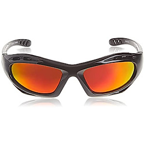 Hobart 770726 Shade 5, Mirrored Lens Safety Glasses, Black