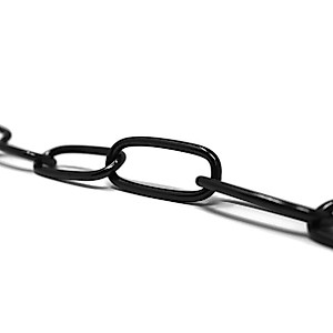 Herm Sprenger Black Stainless Steel Long Link Fur Saver Dog Training Collar | No-Pull Slip Chain for Small Medium Large Dogs for Easy Control Made in Germany | 4mm, 54cm (21in)