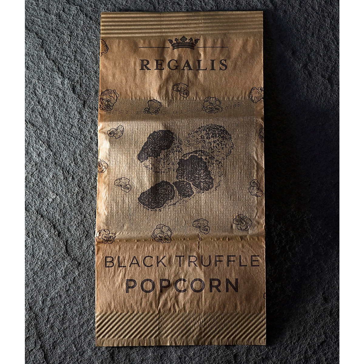 Regalis Microwavable Black Truffle Popcorn, Non-GMO Kernels, Real Black European Truffle, 3 Bags