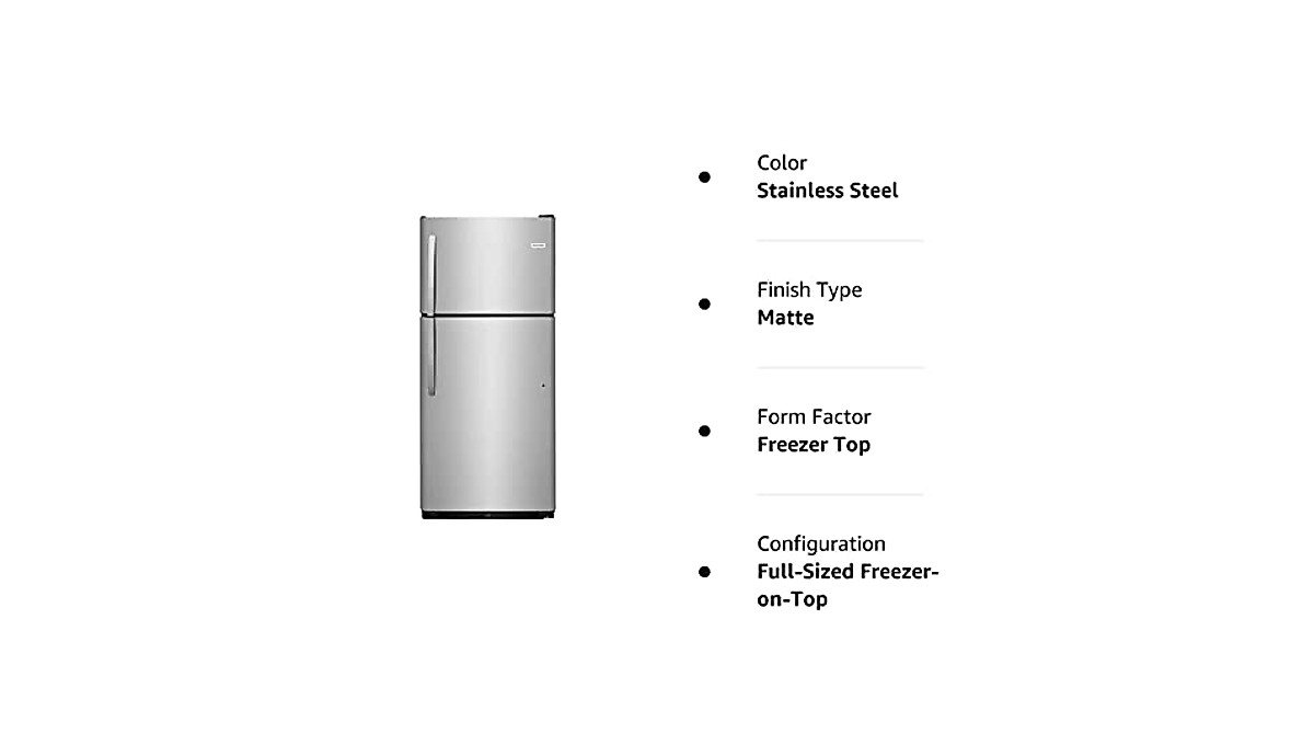 Frigidaire FFTR2021TS 30-Inch Stainless Steel Refrigerator - 20.4 cu. ft.